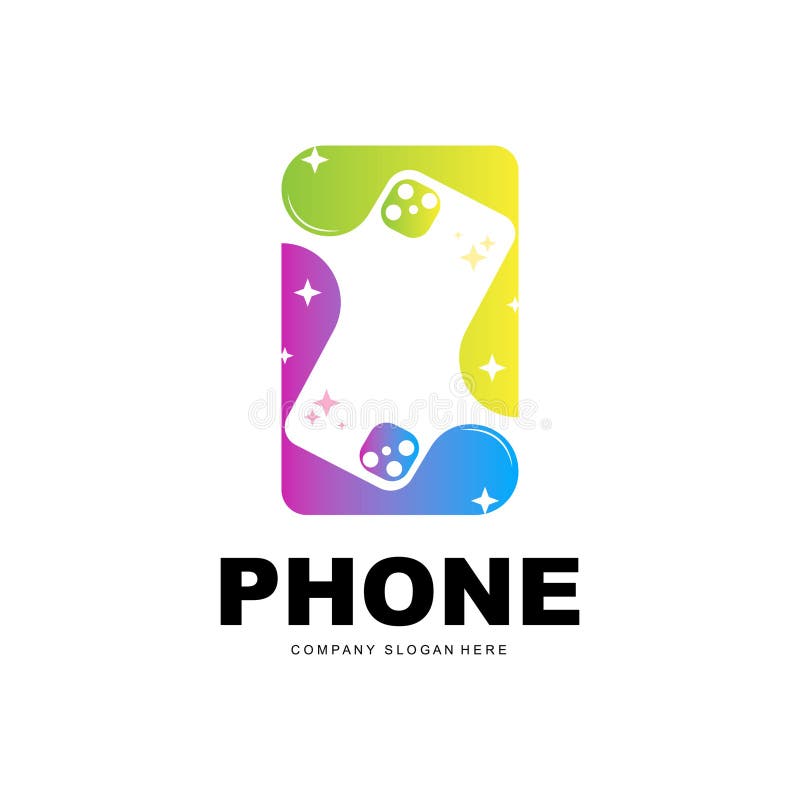 Smartphone Logo, Communication Electronics Vector, Modern Phone Design ...