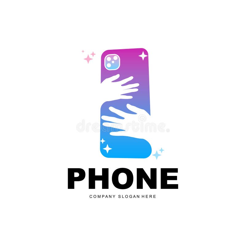 Smartphone Logo, Communication Electronics Vector, Modern Phone Design ...