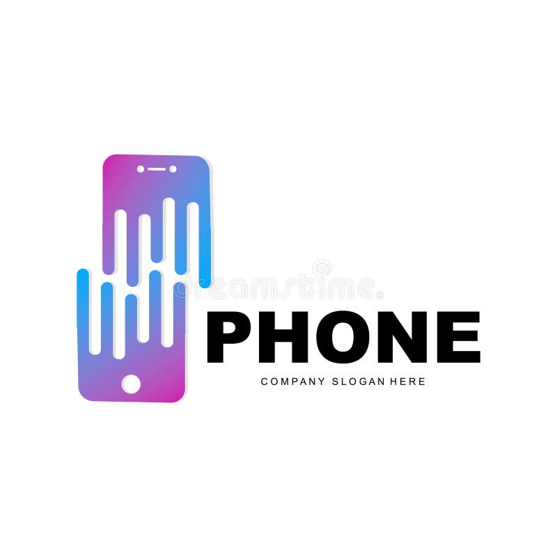 Smartphone Logo, Communication Electronics Vector, Modern Phone Design ...