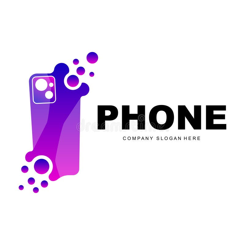 Smartphone Logo, Communication Electronics Vector, Modern Phone Design ...