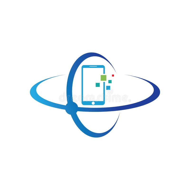 Smartphone Logo Design. Mobile Phone Concept Sign. Modern Electronic ...