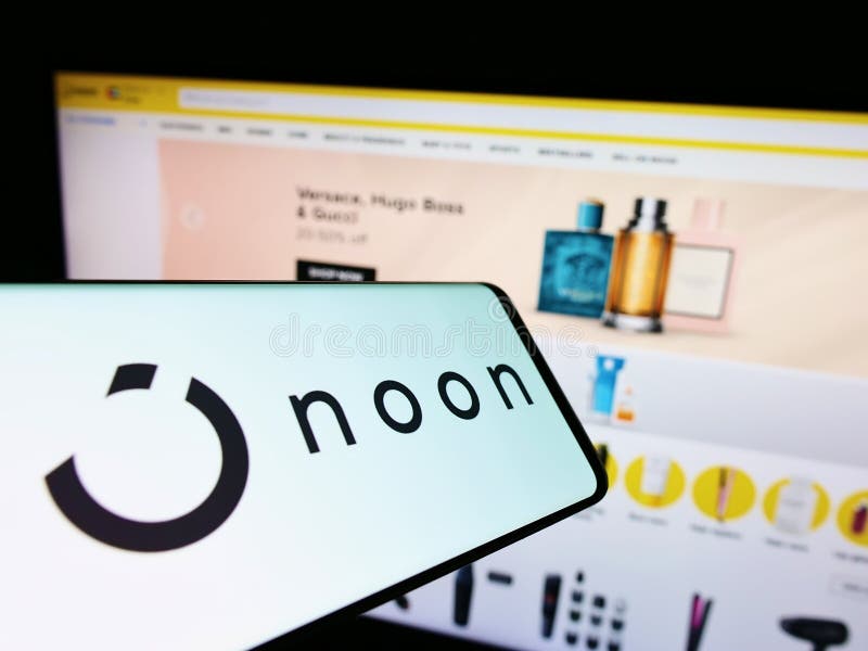 Smartphone with Logo of E-commerce Company Noon AD Holdings Ltd. on ... Smartphone with Logo of E-commerce Company Noon AD Holdings Ltd. on ...