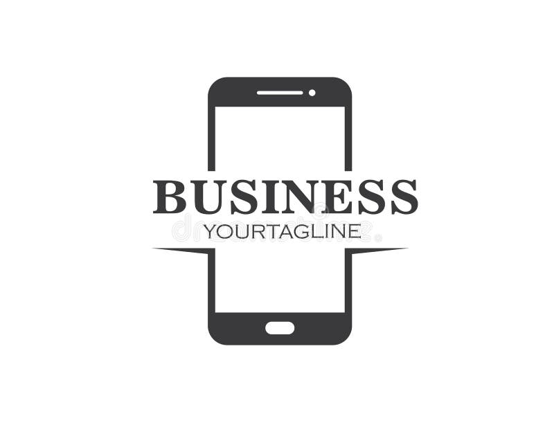Handphone Logo Icon Vector Illustration Design Stock Vector ...