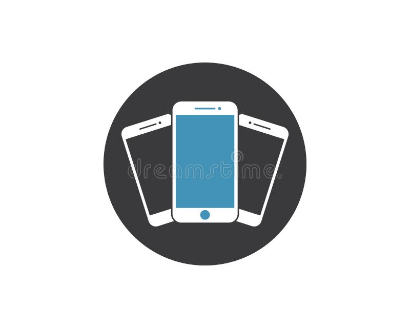 Handphone Logo Icon Vector Illustration Design Stock Vector ...