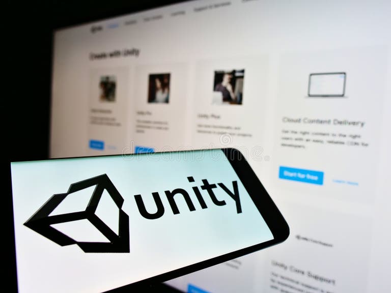 Smartphone with Logo of US Video Game Engine Developer Unity Software ...
