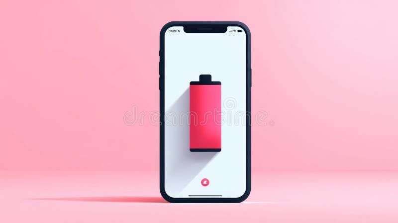 Smartphone Low Battery stock illustration. Illustration of smartphone ...