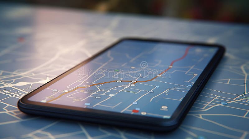 Smartphone Map Application and Location Pin Place Marker Pinpoint on ...