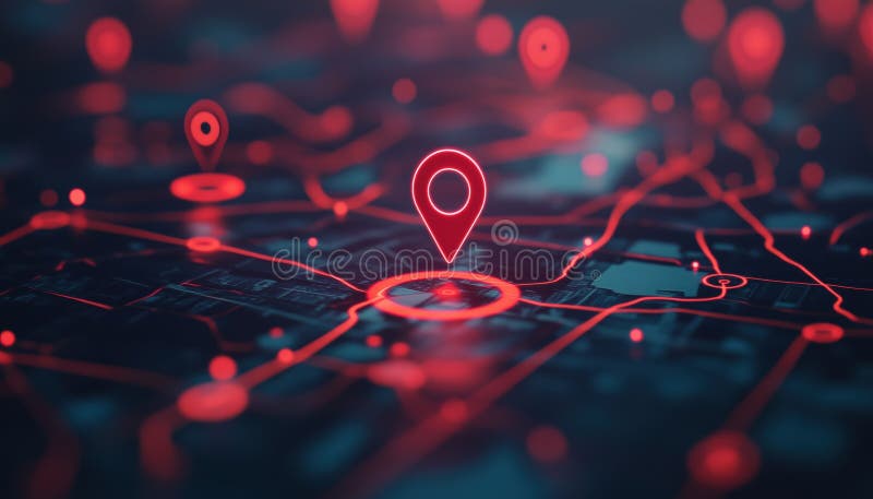 Smartphone Map Navigation and Geolocation Stock Photo - Image of ...