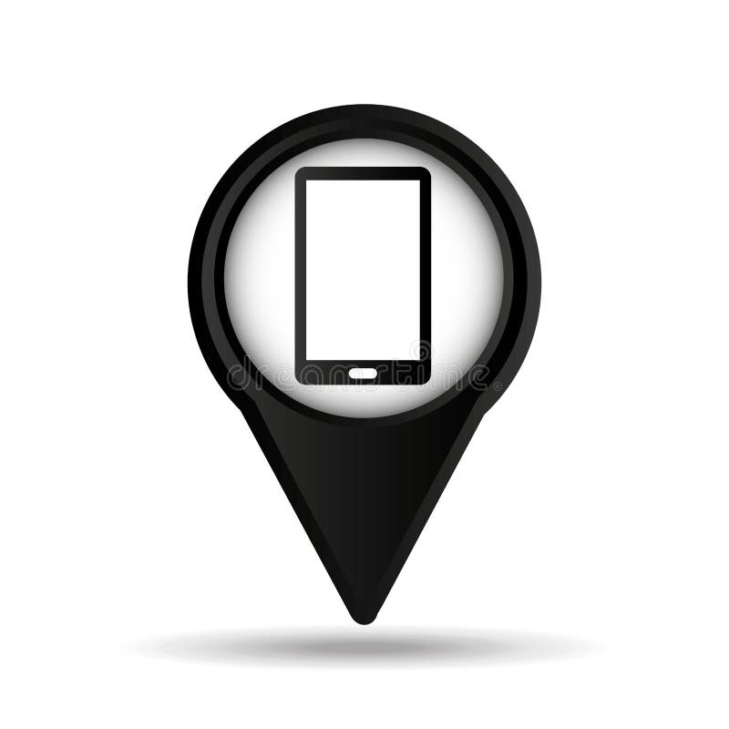 Smartphone map pin icon stock vector. Illustration of computer - 80623604