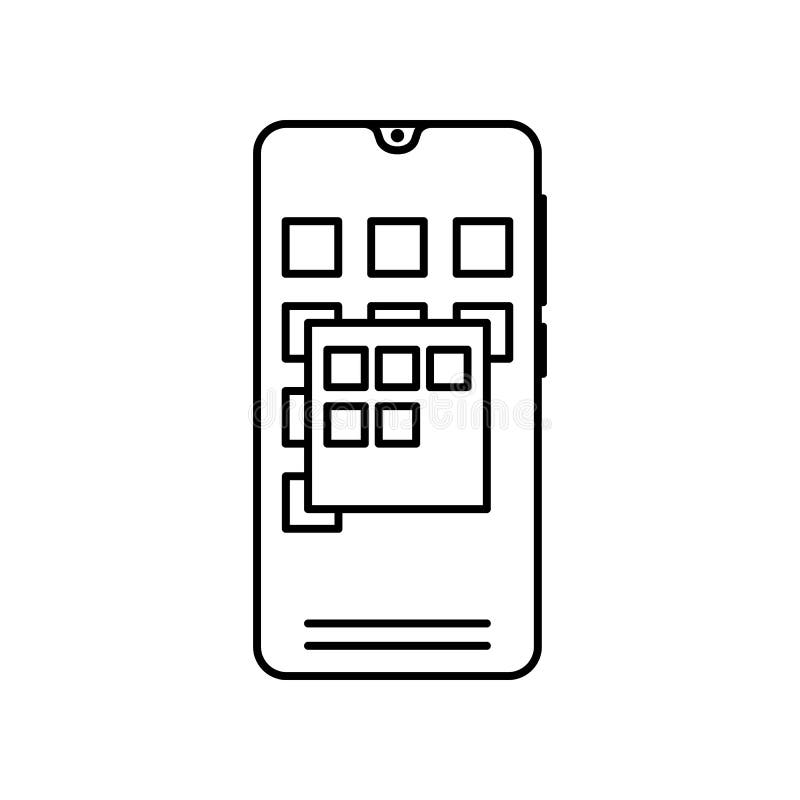 Smartphone Menu Icon. Element of Smartphone Icon Stock Illustration ...