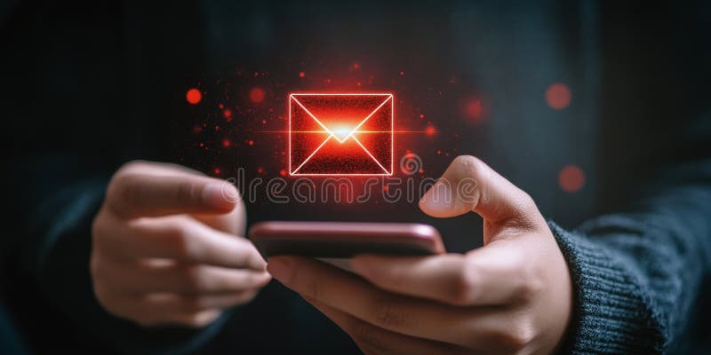 Smartphone with Message Alert and Notification Icon â€ Ideal for Tech ...