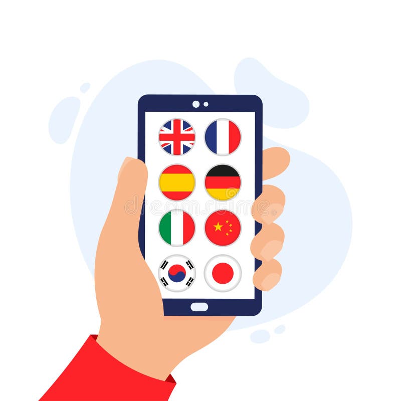 Language Panel for a Mobile Application. App for Learning Foreign ...
