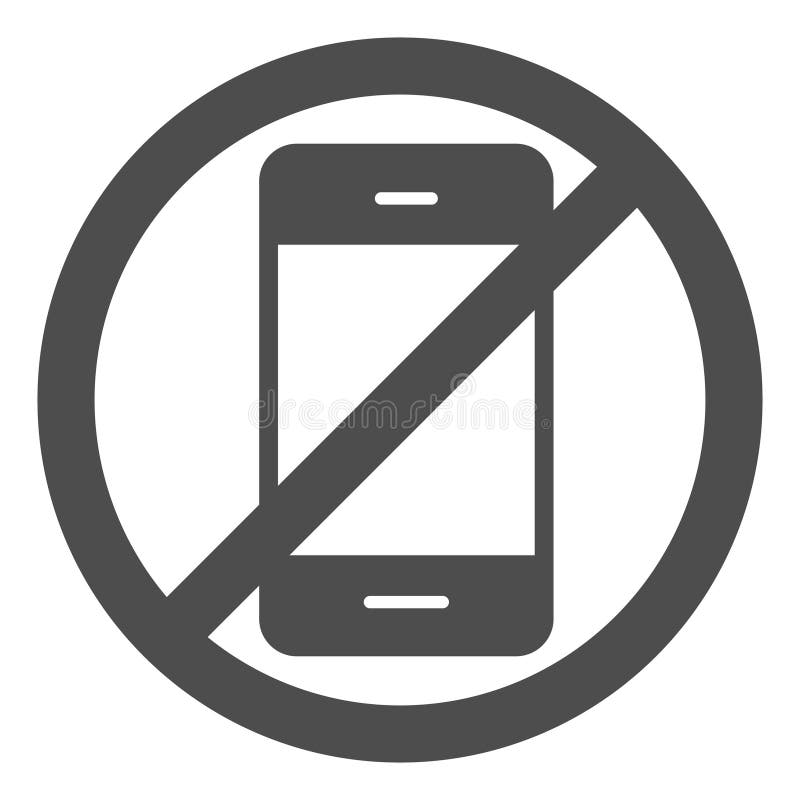 Smartphone Message Ban Solid Icon, Prohibited Elements Concept. Vector ...