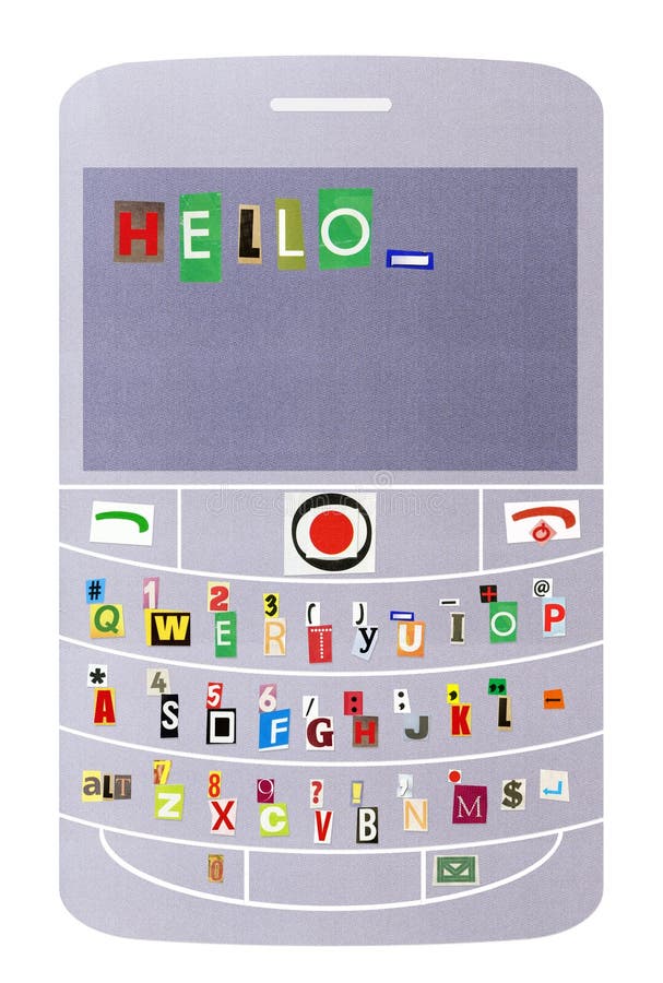 Smartphone with Message Hello Stock Photo - Image of closeup, business ...