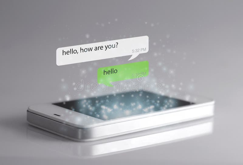 Smartphone and Message Icons Stock Photo - Image of internet, whatsapp ...