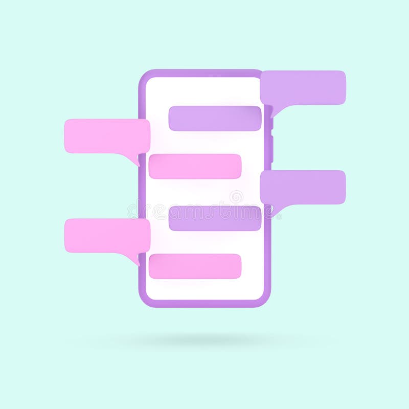 Smartphone with Messages. Chat on the Phone. Stock Illustration ...