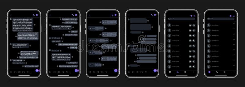 Smartphone with Messenger Chat Screen and Voice Wave. Social Media ...