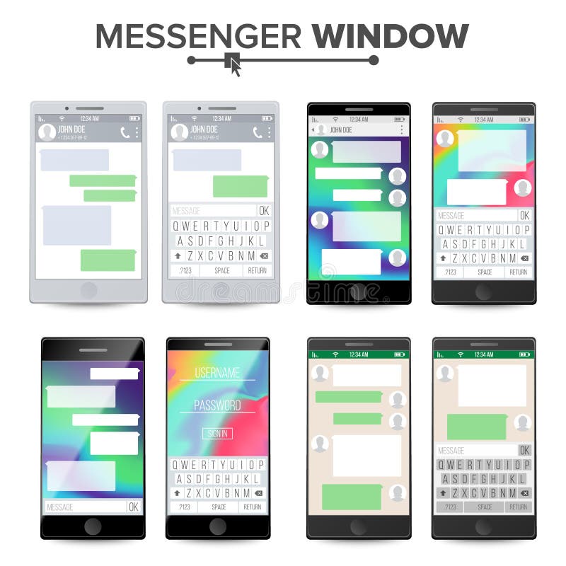 Smartphone Messenger Mobile App for Talking Vector Stock Vector ...