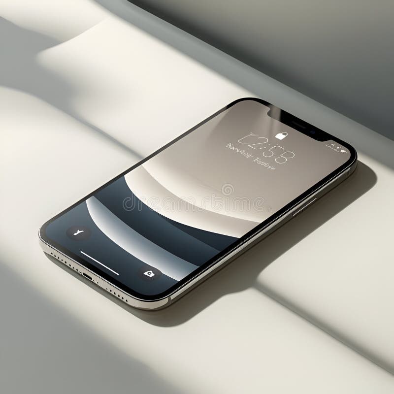 Smartphone with Minimal Display Still Life Stock Illustration ...