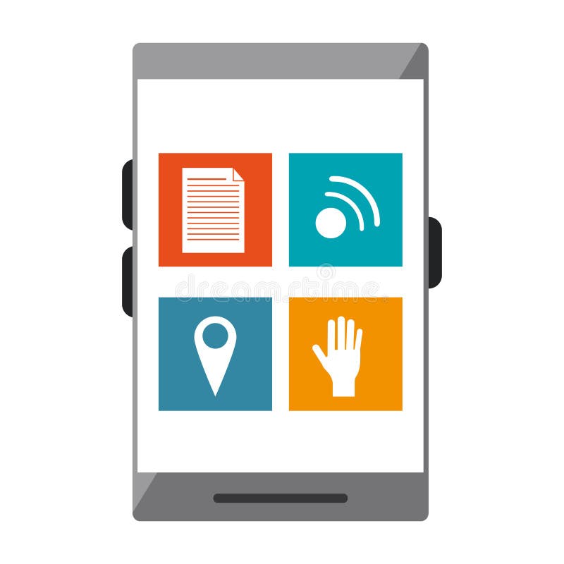 Smartphone mobile app menu stock vector. Illustration of gadget - 140069949