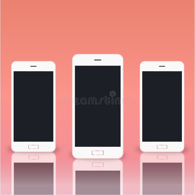 Smartphone Mobile Cellular Phone Modern Communication Device Con Stock ...