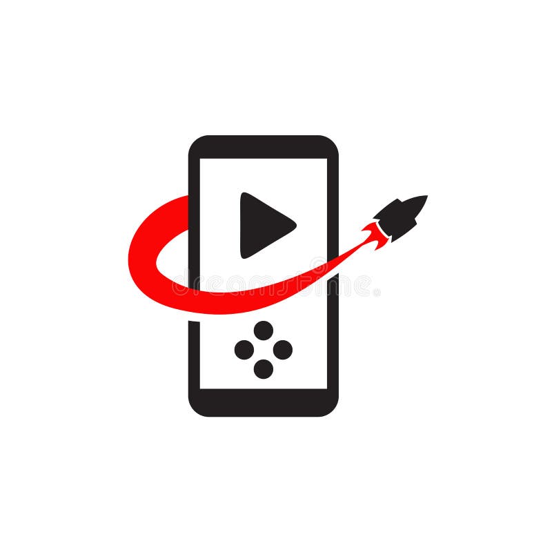 Smartphone Mobile Game Logo Design Template Stock Vector - Illustration ...