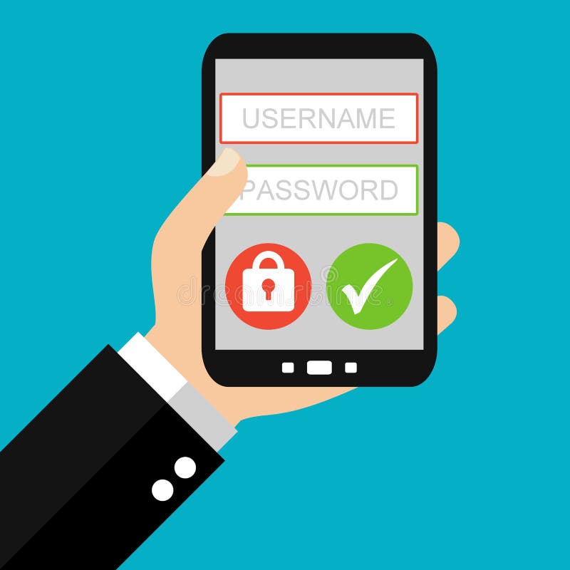 Mobile Login Form for Website. Sign in Interface for Mobile App Stock ...