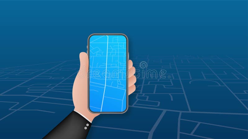 Location Symbols with Dots and Radiating Circles Creating a Blinking ...