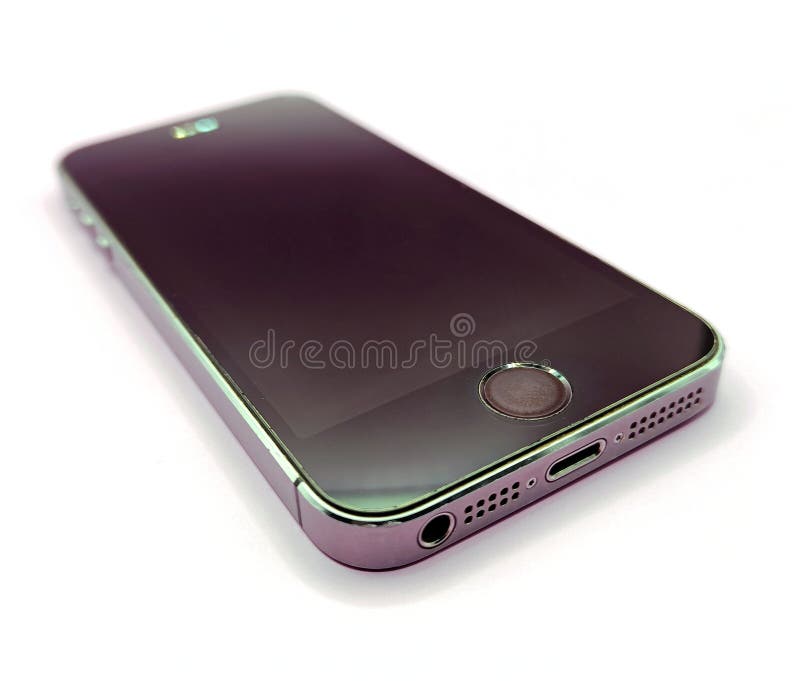 Smartphone, Mobile Phone in Black and Silver Colors with Reflection ...