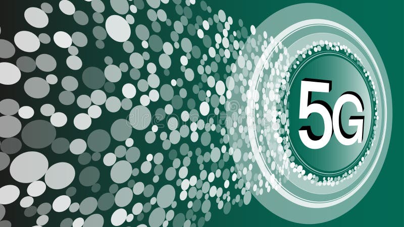 Smartphone Mobile Phone High Data Rate 5G Network Vector Icon Stock ...