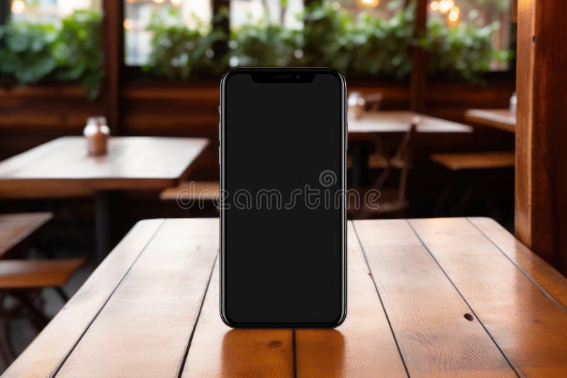 Smartphone or Mobile Phone on the Table. Generative AI Stock ...