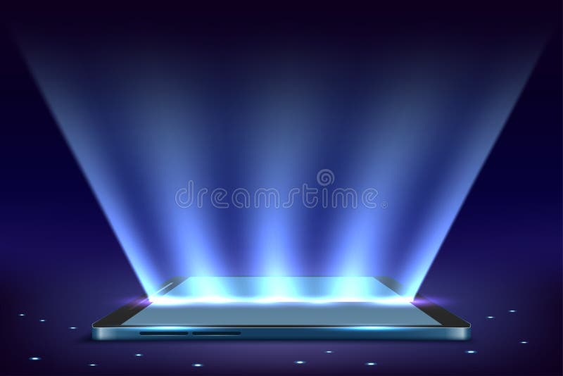 Smartphone Mobile Screen with Technology Mobile Display Light Stock ...