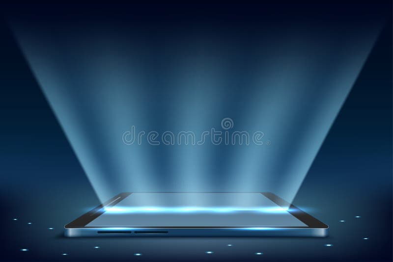 Smartphone Mobile Screen with Technology Mobile Display Light Stock ...