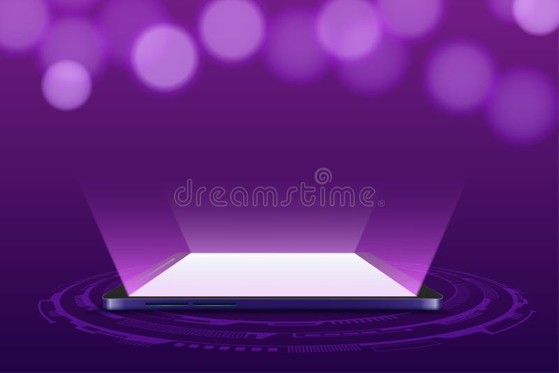 Smartphone Mobile Screen with Technology Mobile Display Light Stock ...