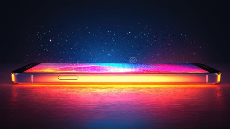 Smartphone Mobile Screen, Technology Mobile Display Light Stock Image ...