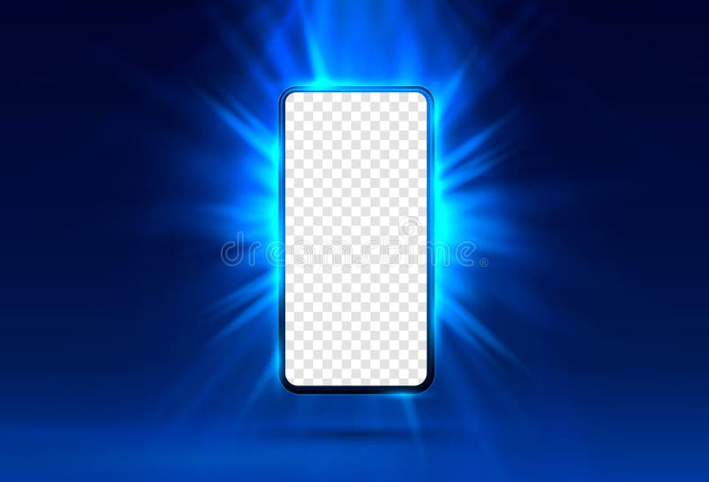 Smartphone Mobile Screen, Technology Mobile Display Light. Transparent ...