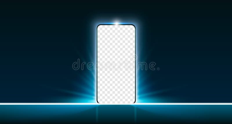 Smartphone Mobile Screen, Technology Mobile Display Light. Transparent ...