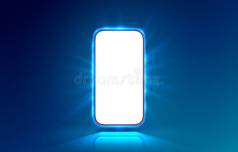Smartphone Mobile Screen, Technology Mobile Display Light. Vector Stock ...