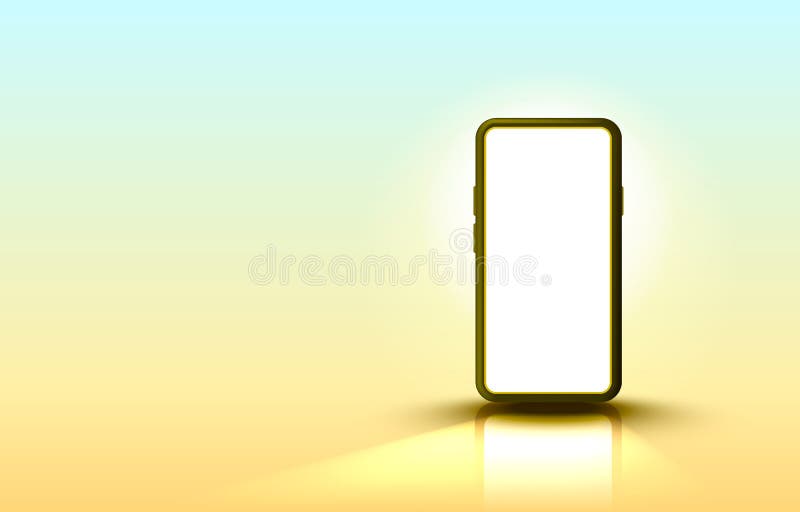 Smartphone Mobile Screen, Technology Mobile Display Light. Vector Stock ...