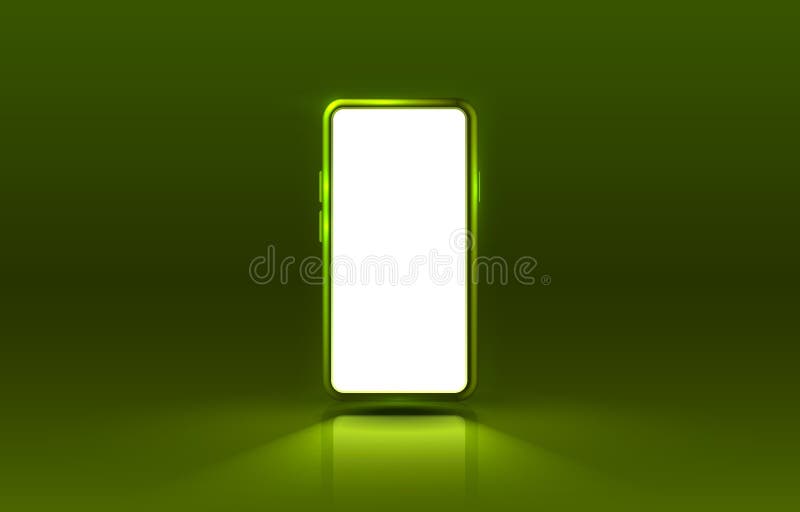 Smartphone Mobile Screen, Technology Mobile Display Light. Vector Stock ...