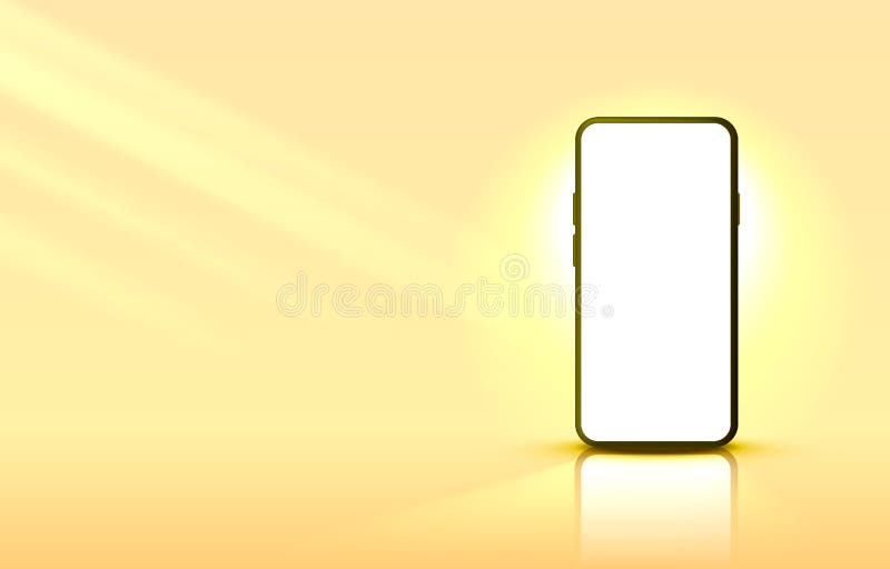 Smartphone Mobile Screen, Technology Mobile Display Light. Vector Stock ...