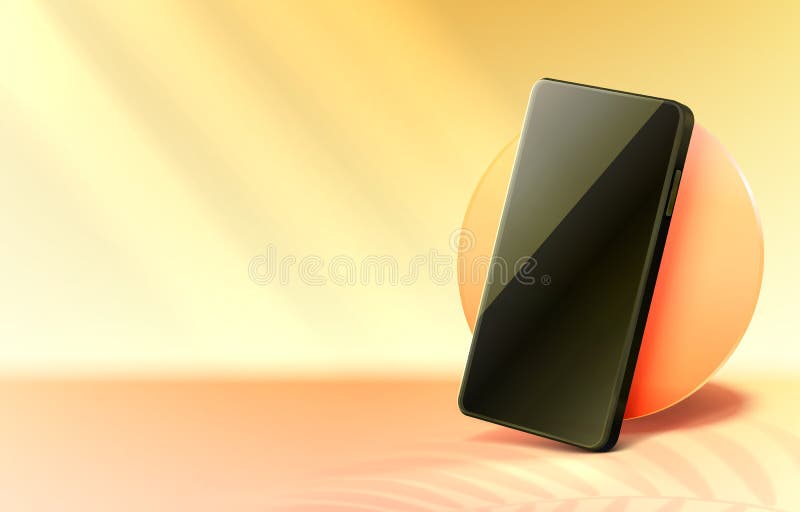 Smartphone Mobile Screen, Technology Mobile Display Light. Vector Stock ...