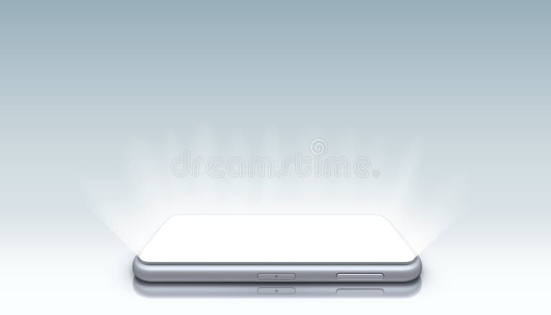 Smartphone Mobile Screen, Technology Mobile Display Light. Vector Stock ...