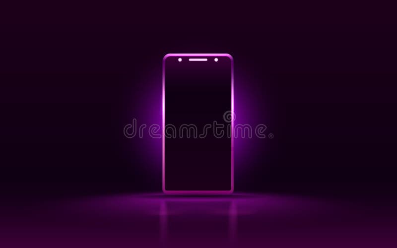 Smartphone Mobile Screen, Technology Mobile Display Light. Vector ...