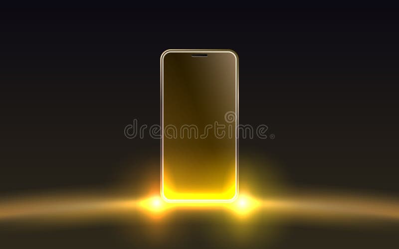 Smartphone Mobile Screen, Technology Mobile Display Light. Vector ...
