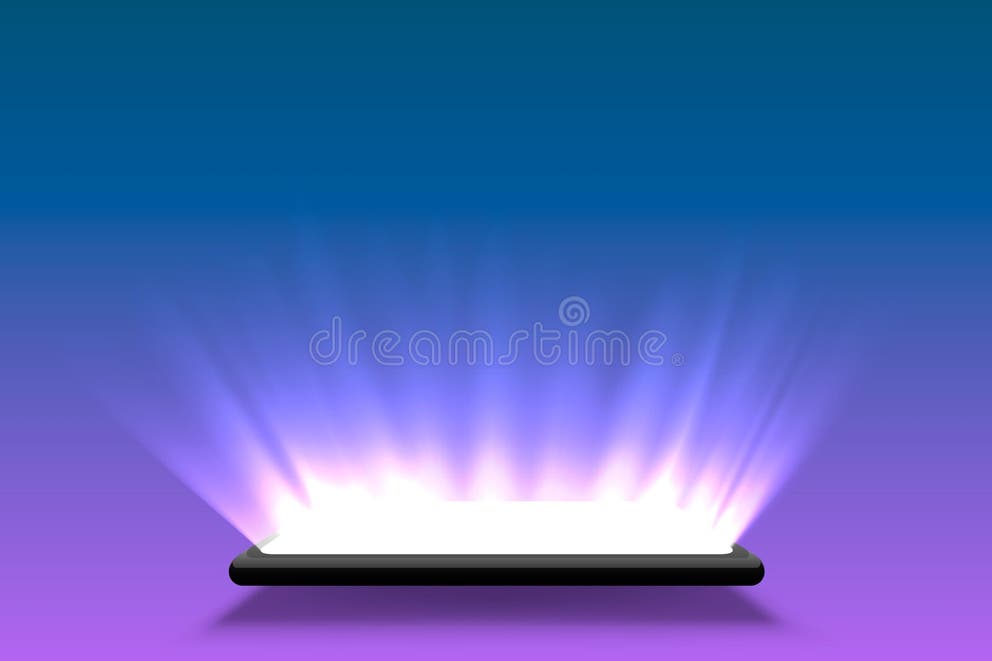 Smartphone Mobile Screen, Technology Mobile Display Light. Vector ...