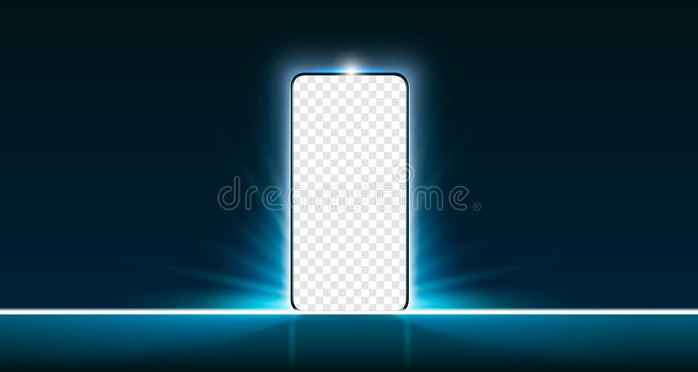 Smartphone Mobile Screen, Technology Mobile Display Light. Transparent ...