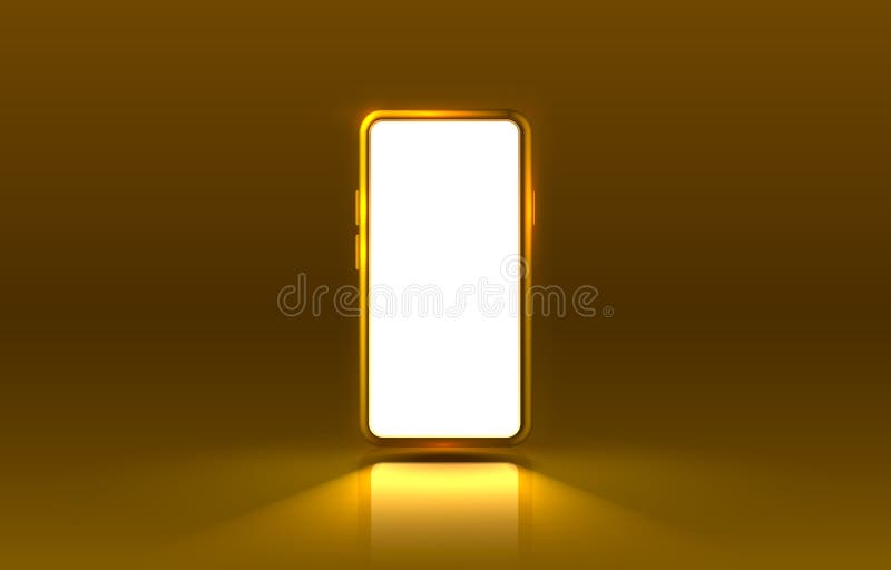 Smartphone Mobile Screen, Technology Mobile Display Light. Vector Stock ...