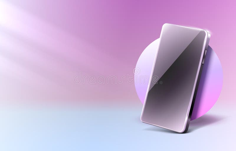 Smartphone Mobile Screen, Technology Mobile Display Light. Vector Stock ...