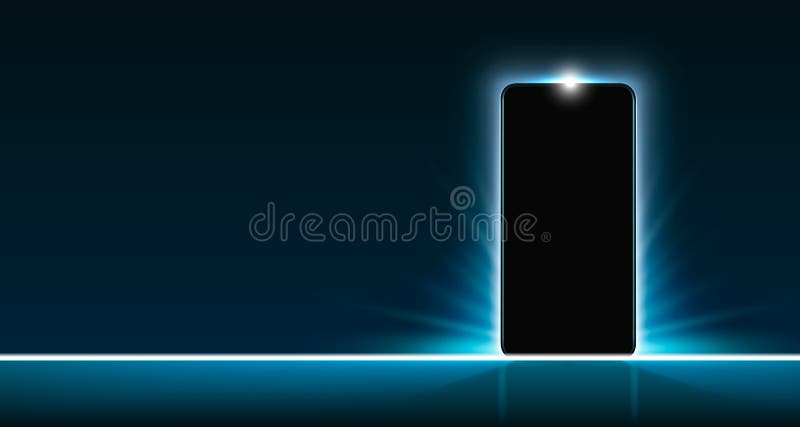 Smartphone Mobile Screen, Technology Mobile Display Light. Vector Stock ...
